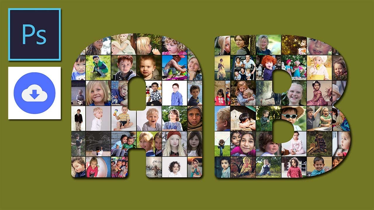 How to make a Letter Collage in Photoshop - YouTube