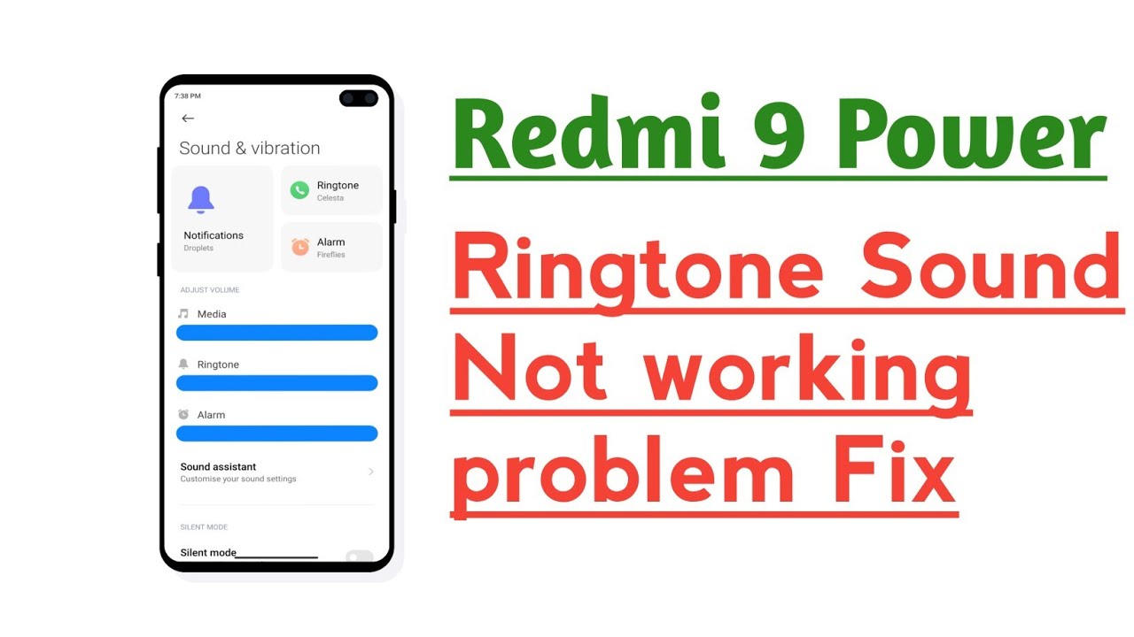 Redmi 9 Power Ringtone Sound Not working problem fix - YouTube