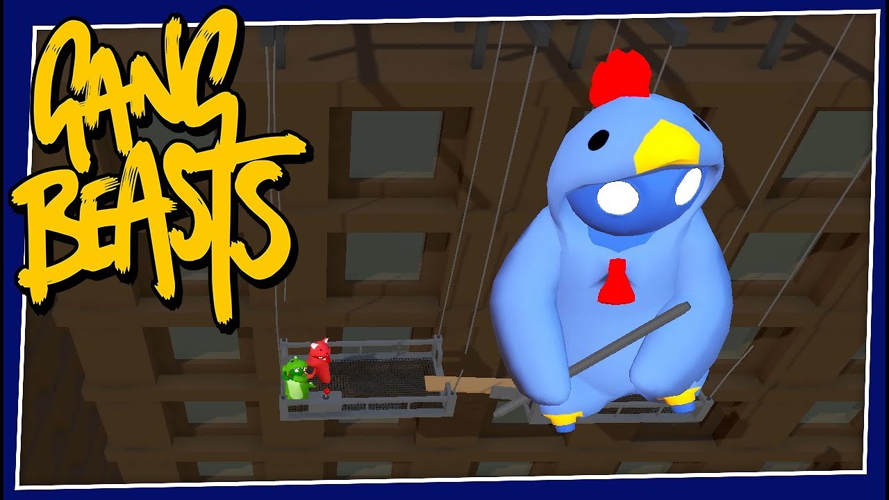 Gang Beasts - #245 - CHICKEN FLYING AT YOUR SCREEN!!! - YouTube