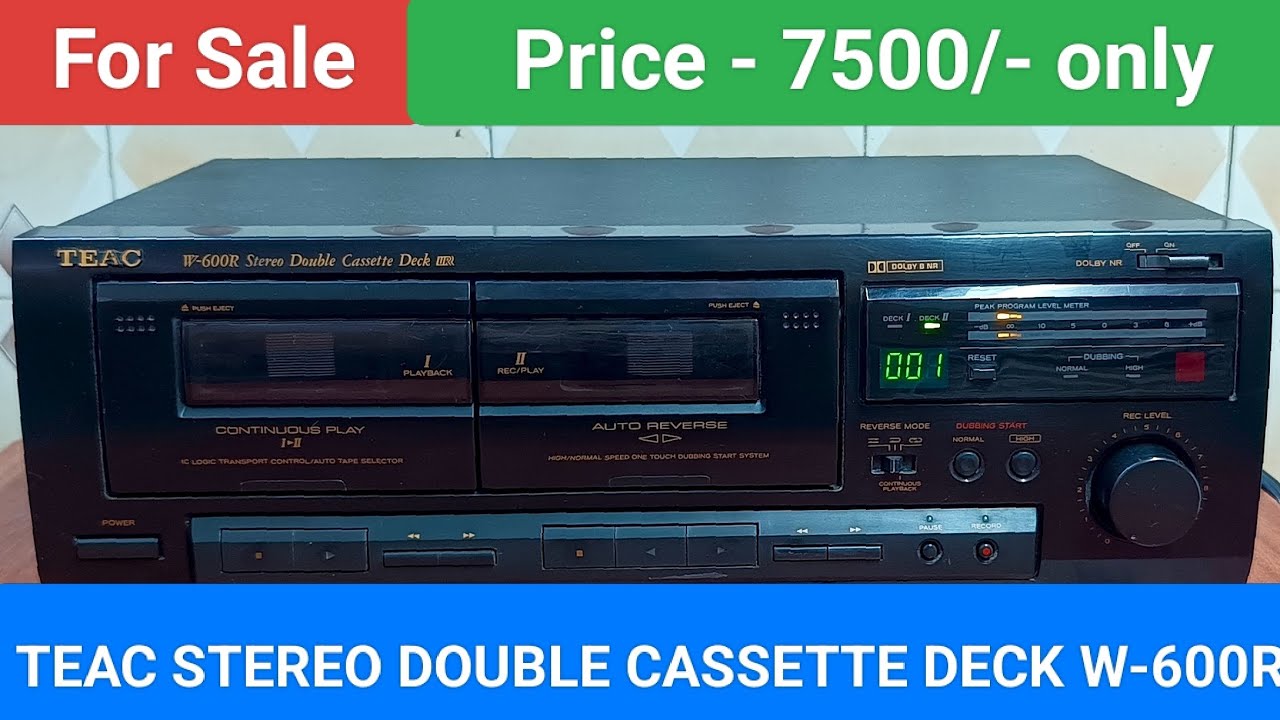 TEAC STEREO CASSETTE DECK W-600R Nice Sound Quality Contact number ...
