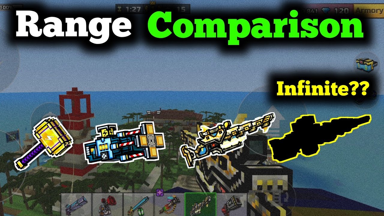 Range Comparison in Pixel Gun 3D - YouTube