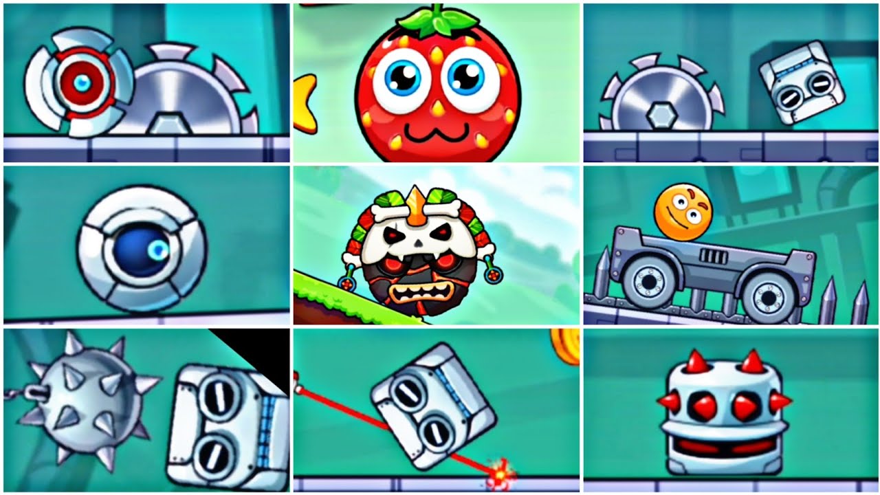 Bounce Ball Adventure - Red Ball Gameplay - All levels - Fight All ...