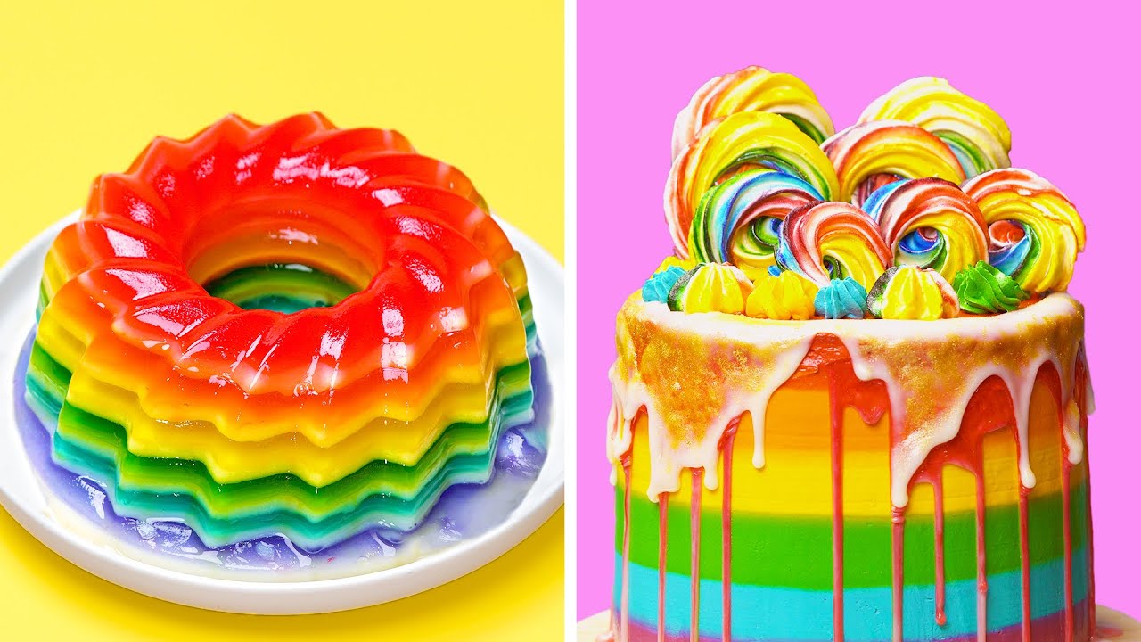 Most Amazing Rainbow Cake Decorating | So Yummy Rainbow Cake Tutorials ...