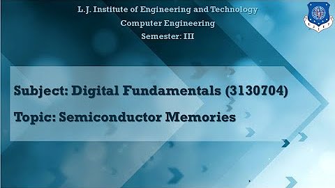 Semiconductor Memories and Programmable Logic Device - YouTube