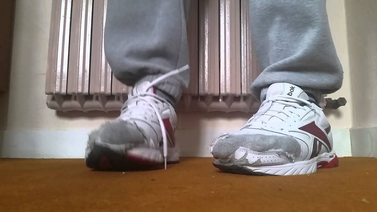 Trashed Reebok running shoes - YouTube