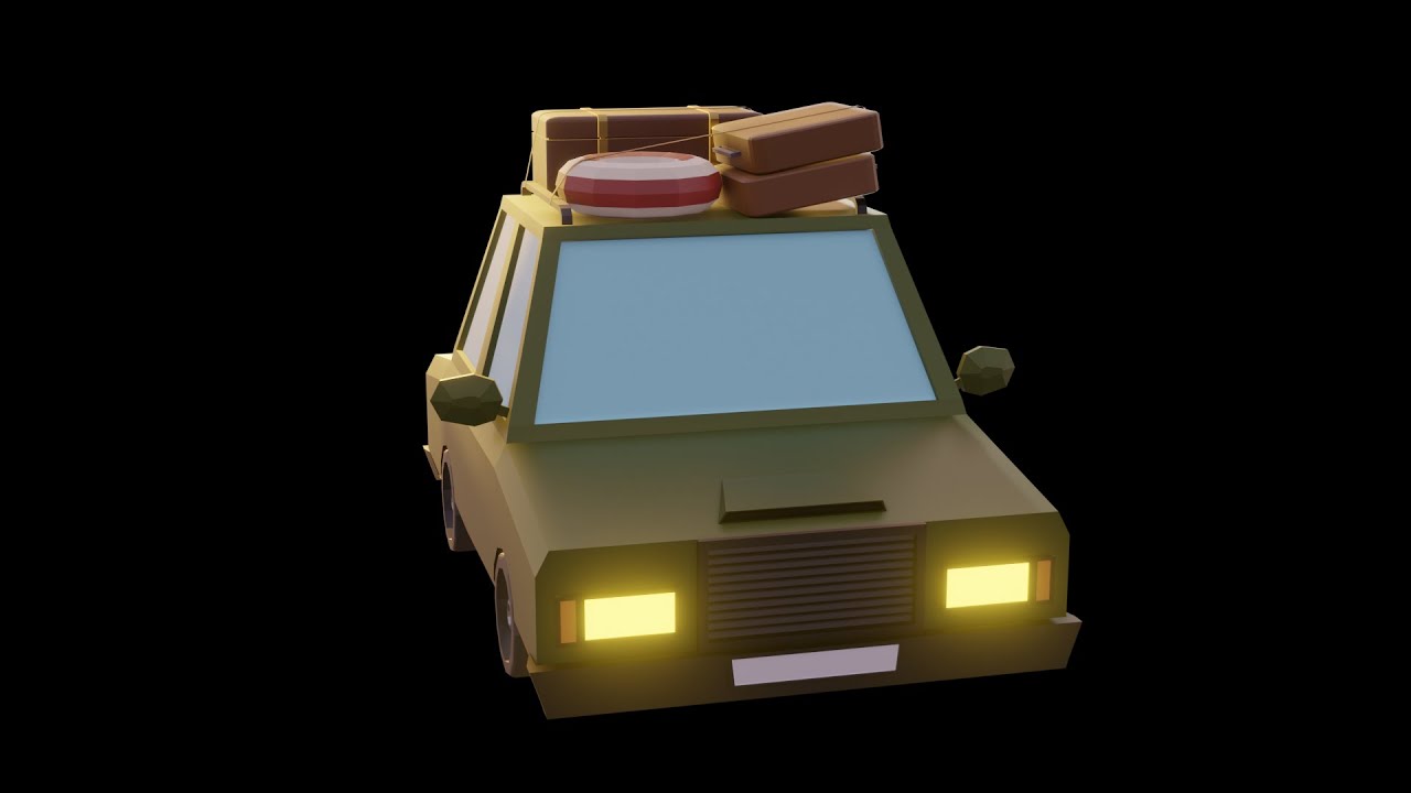 Turnaround Low Poly Car Blender - YouTube