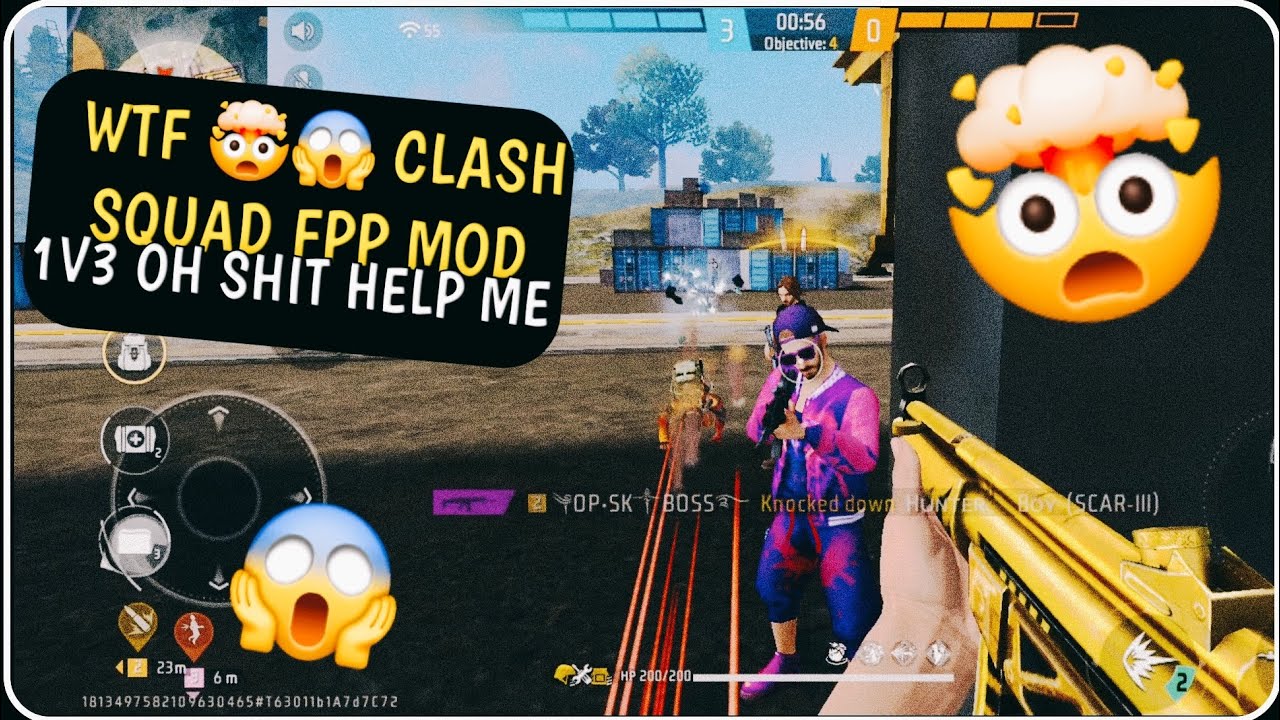WTF 🤯😱 CLASH SQUAD FPP MOD | 1V3 OH SHIT HELP ME | Free Fire Noob ...