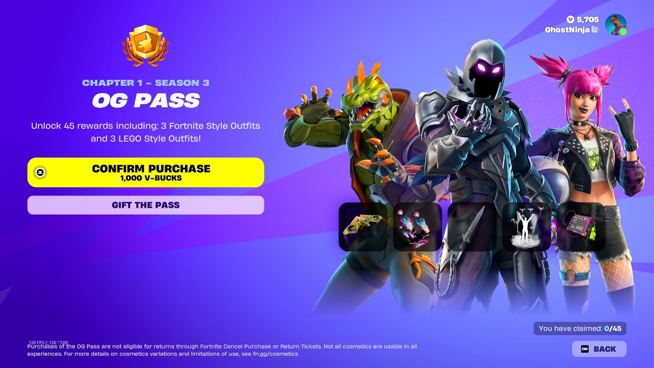 *NEW* FORTNITE OG SEASON 3 UPDATE! NEW OG PASS, MAP, & OG WEAPONS ...
