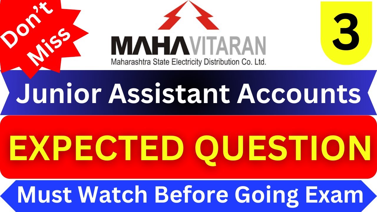 Expected Questions Mahavitaran Exam 2024 / Mock Paper Mahavitaran ...