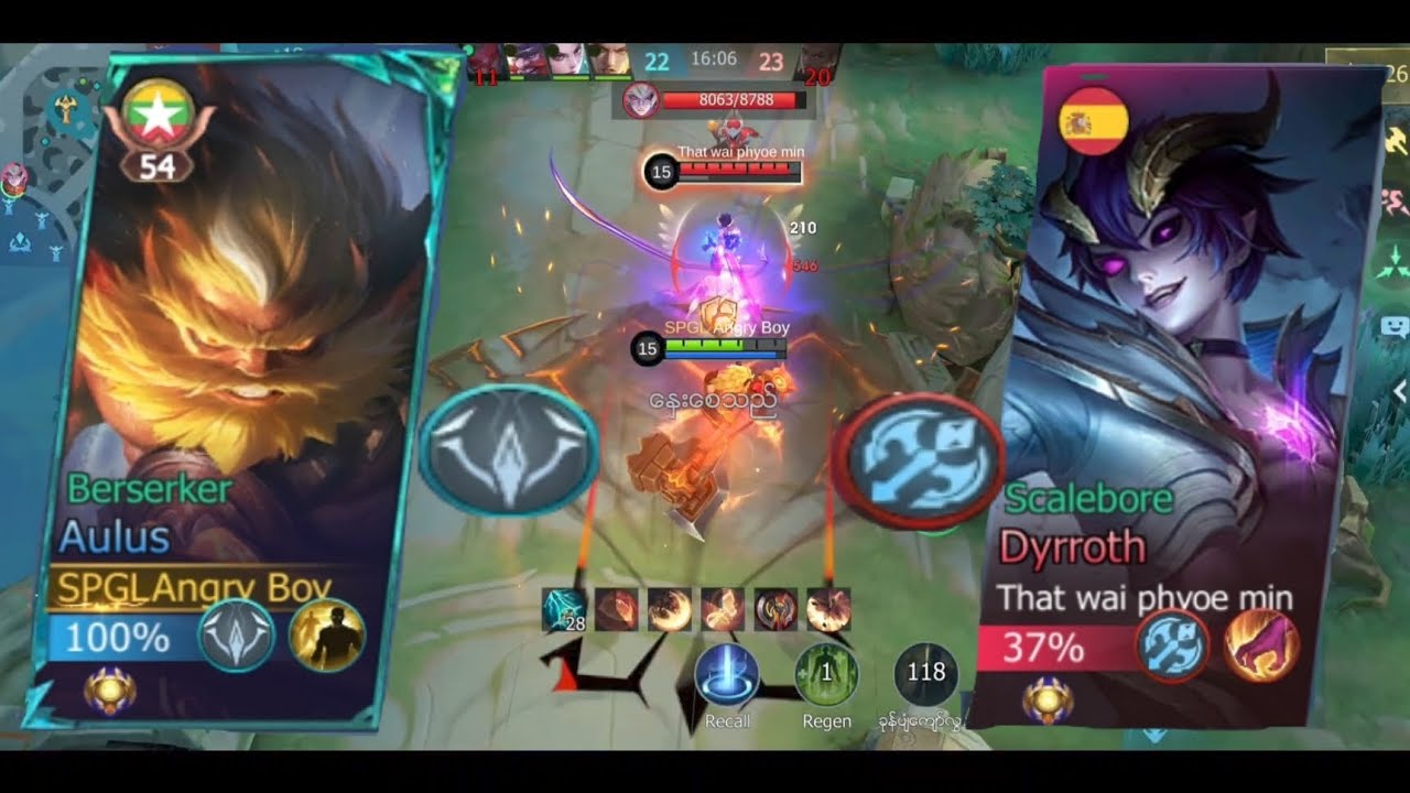 Angry boy aulus vs pro dyrroth mlbb game play who will win - YouTube