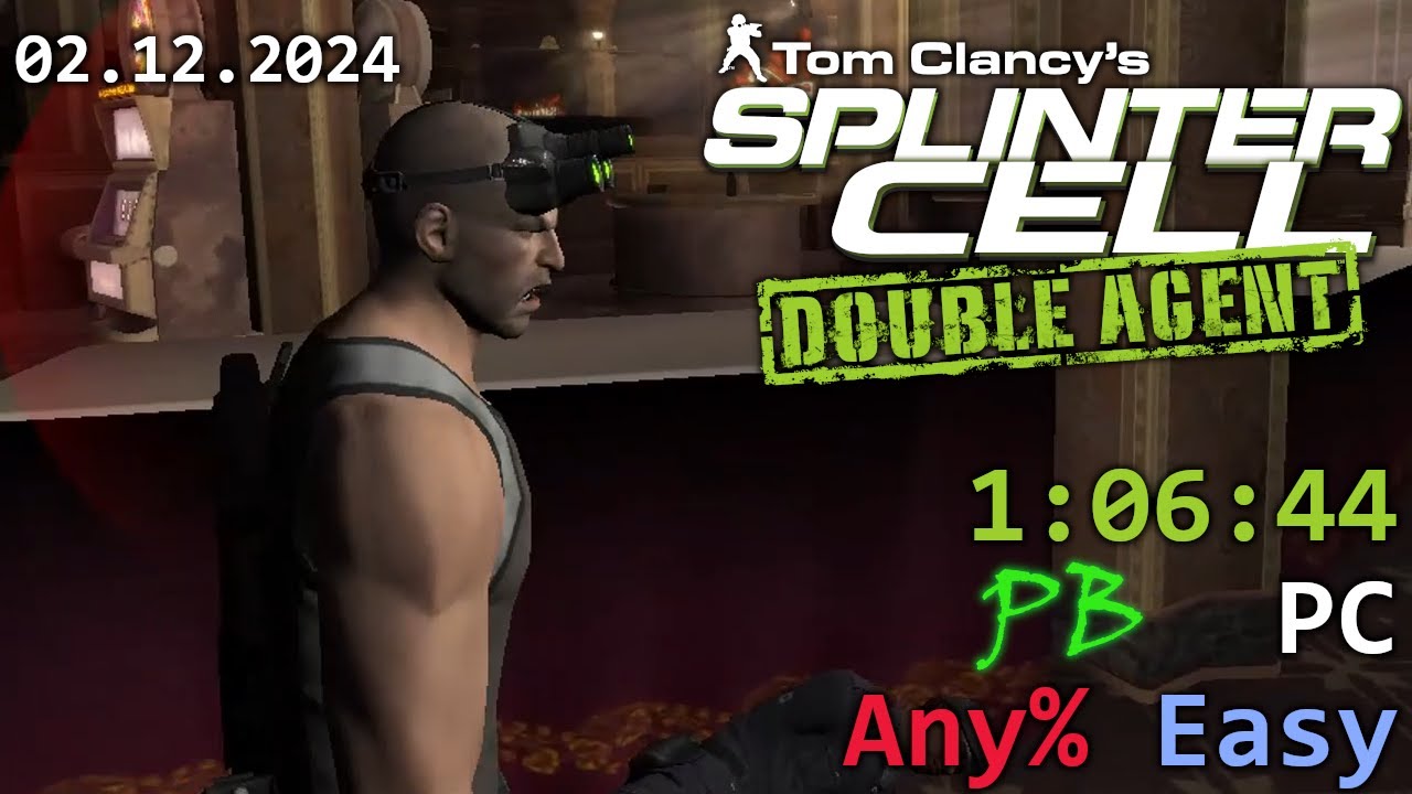 [PB] Splinter Cell Double Agent (PC) - Speedrun in 1:06:44 - Any% (Easy) - YouTube