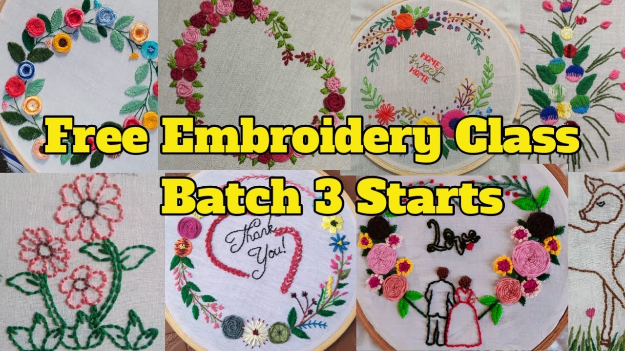 Free Embroidery Class Batch 3|Awesome and suuupppeer Dooppeerr works of ...