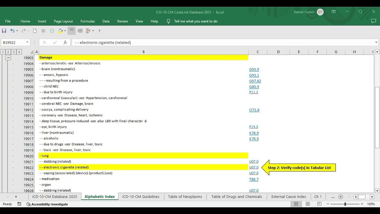 ICD 10 CM CodeLink Ch 22 Coding Example - YouTube