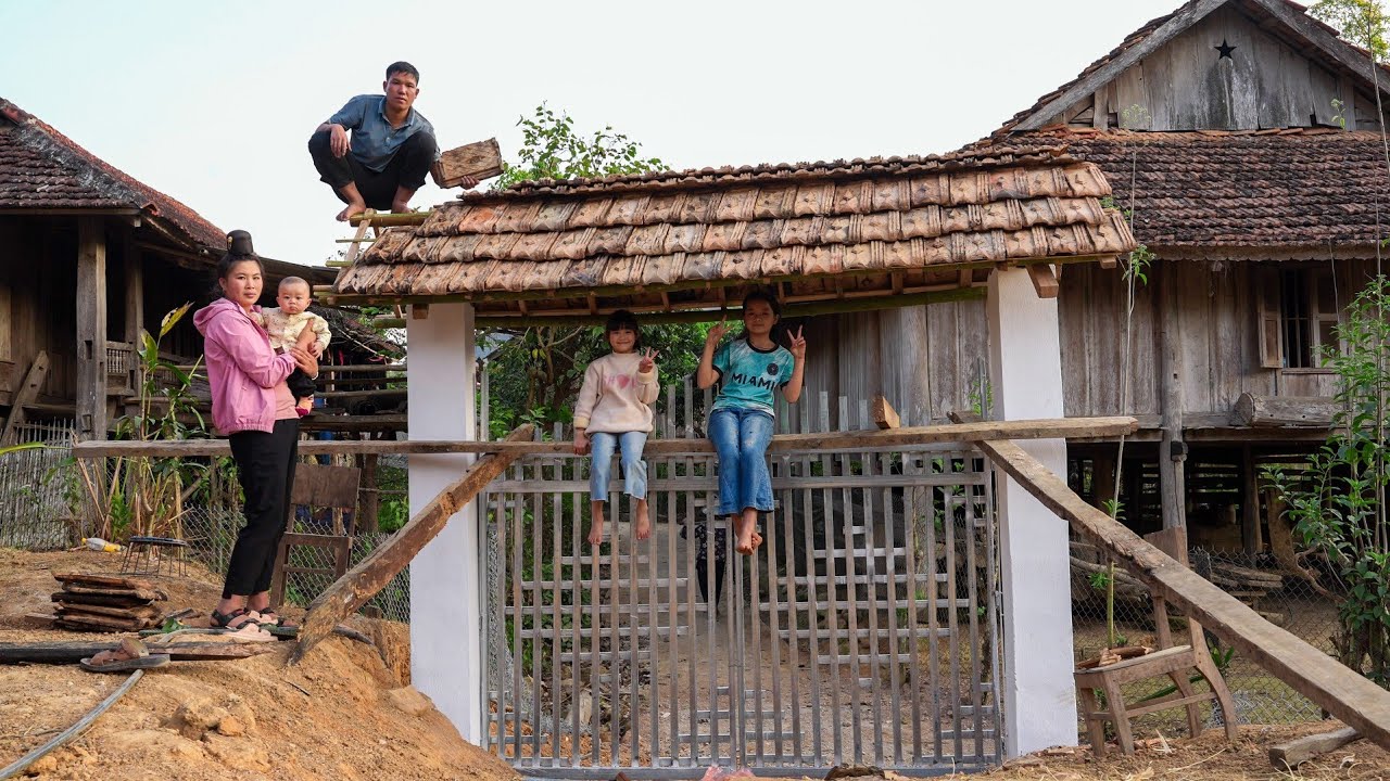 Completed House Foundation and Gate Roof | Family farm - YouTube