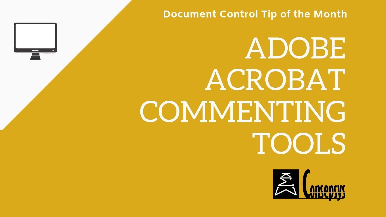 Adobe Acrobat Commenting Tools - Document Control Tip of the Month ...