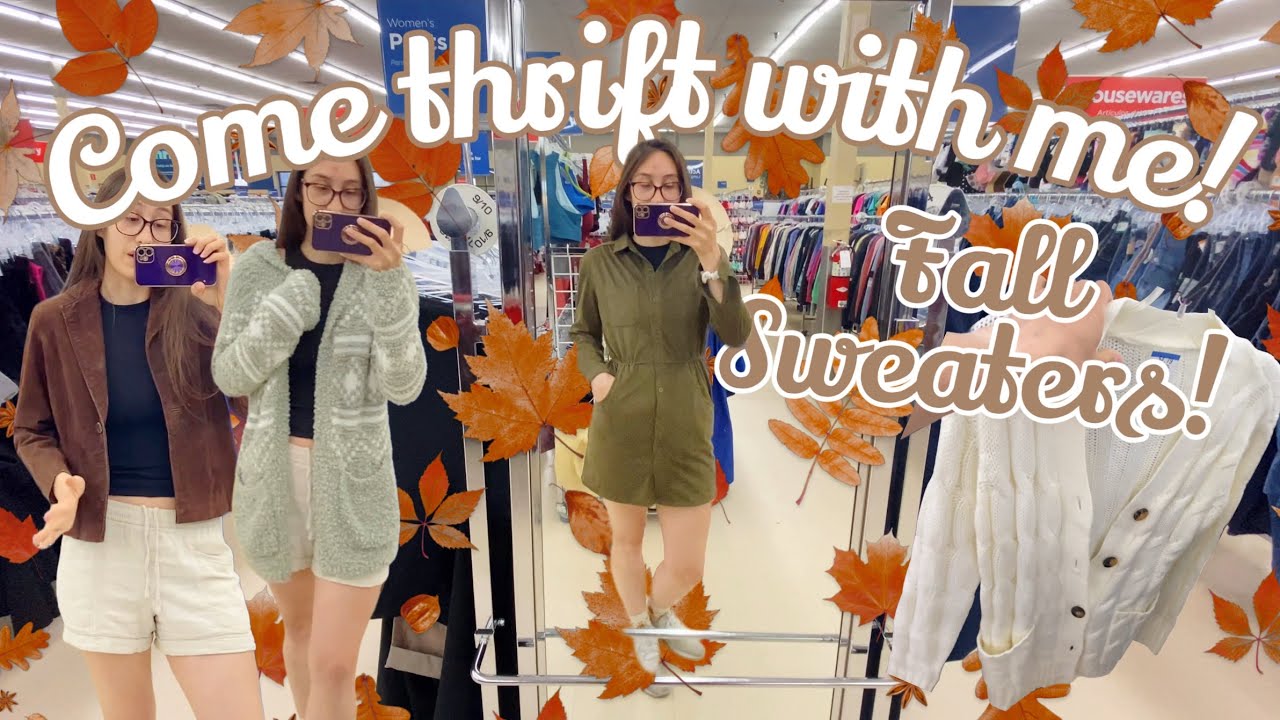 FALL THRIFTING HAUL 🍂 | COZY Sweaters & Cardigans for the Perfect ...