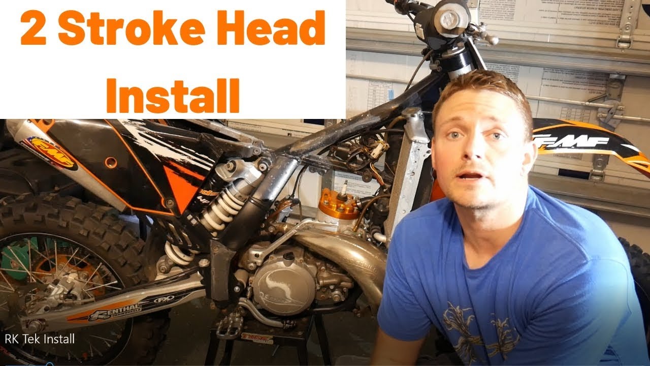 Rk Tek head install on KTM 300 XCW | 300 xcw Head removal tutorial ...