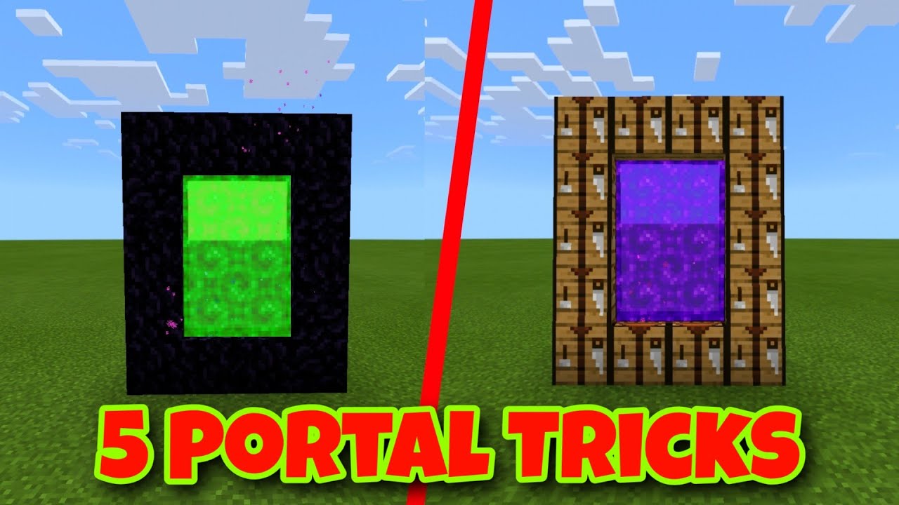 MCPE: 5 INSANE TRICK PORTAL (Minecraft PE) - YouTube