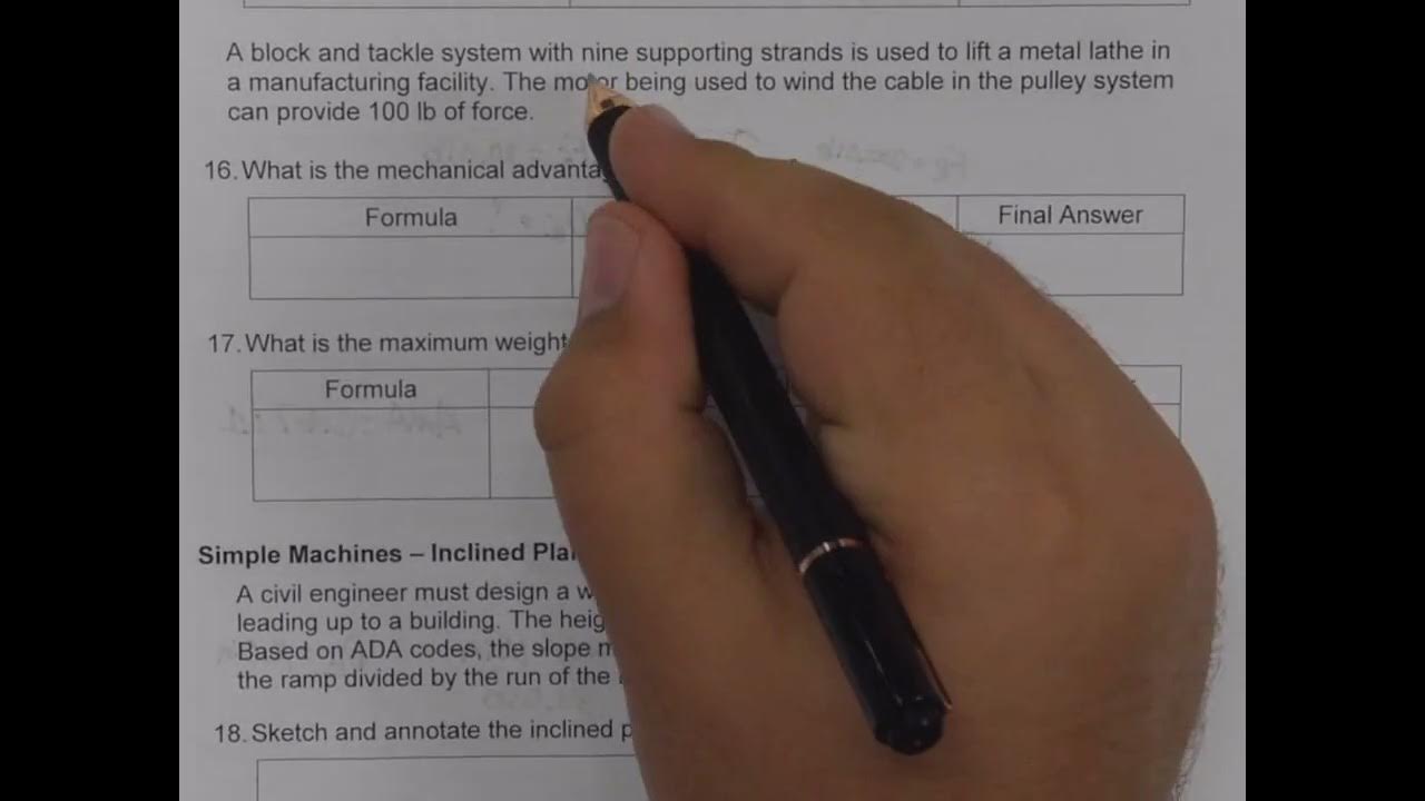 Activity 1.1.2 Simple Machines Practice #14-17 - YouTube