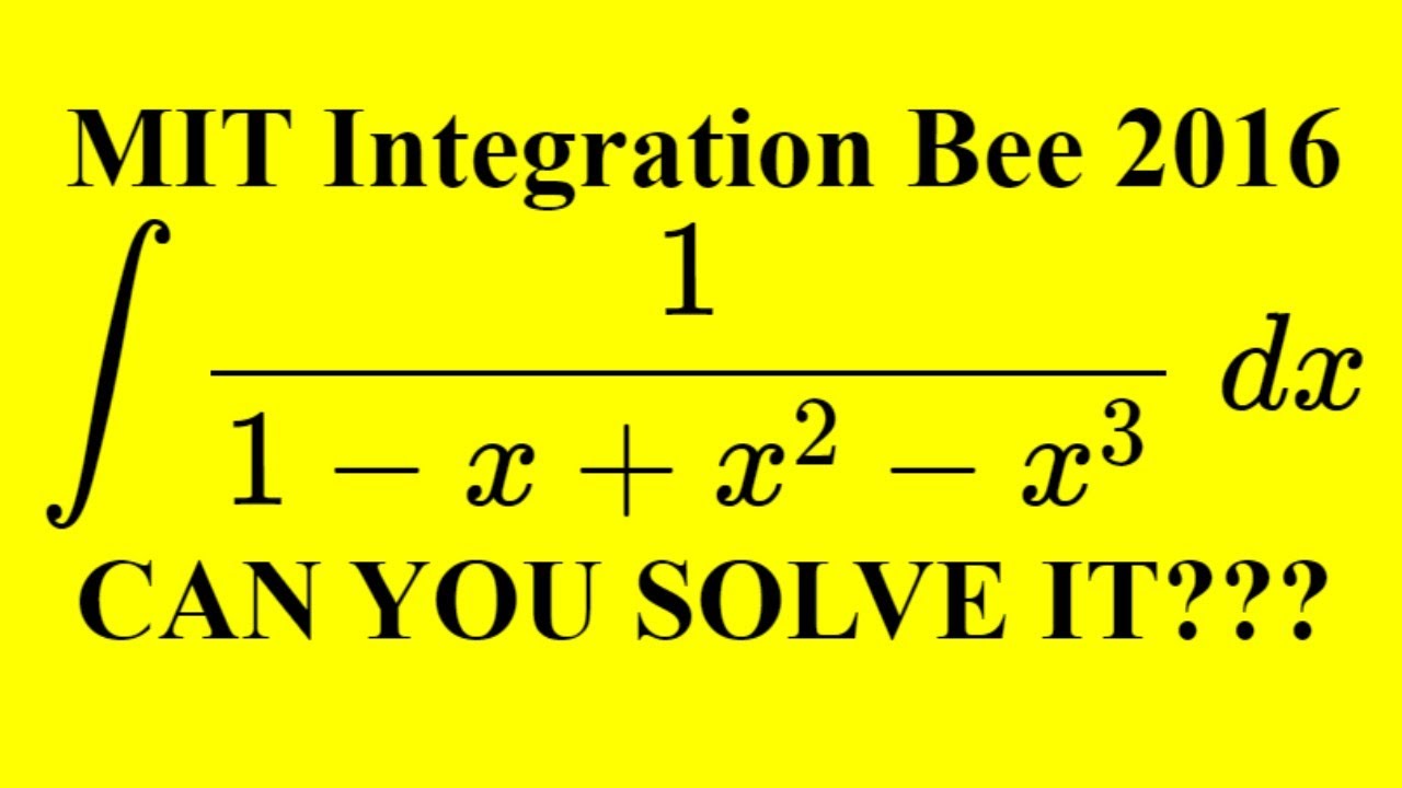 MIT Integration Bee 2016 #19 - YouTube