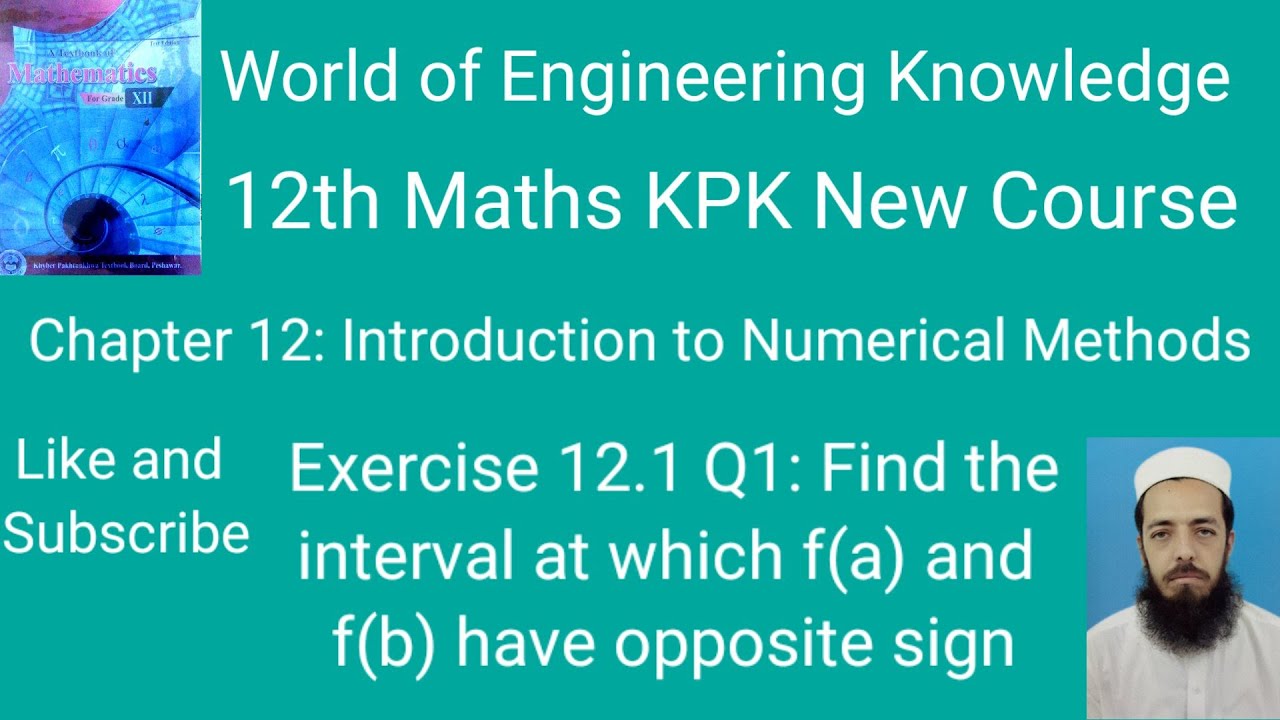 12th Maths KPK New Course Lecture 277 Exercise 12.1 Q1: Find interval ...