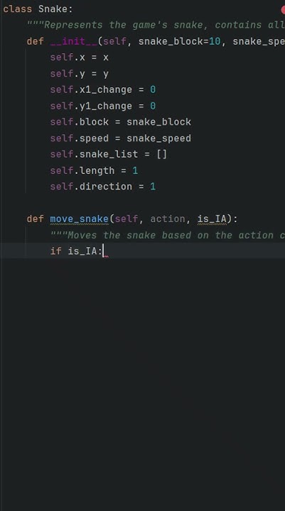 Função move_snake. Joga da cobrinha com IA. #programming #python # ...