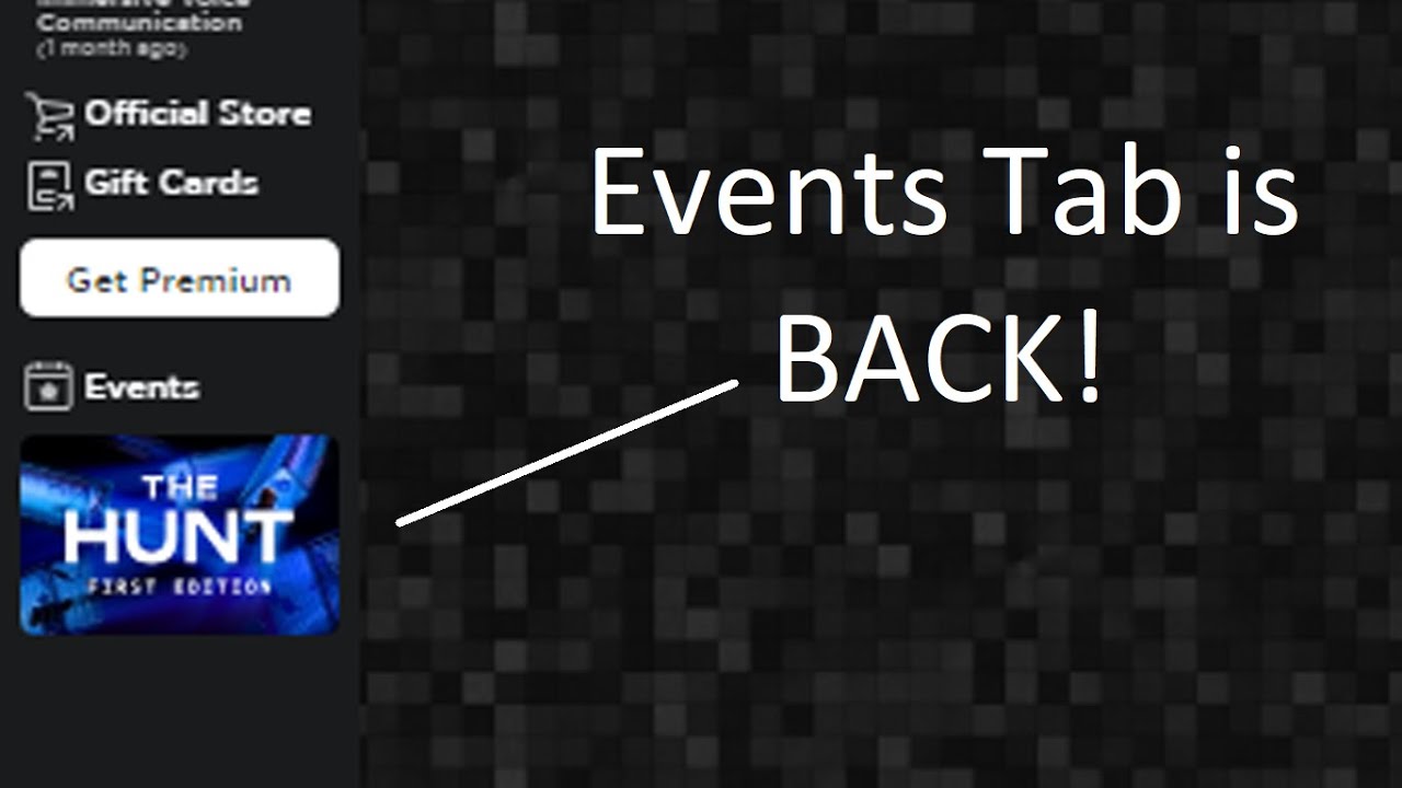 roblox just brought back the events tab - YouTube