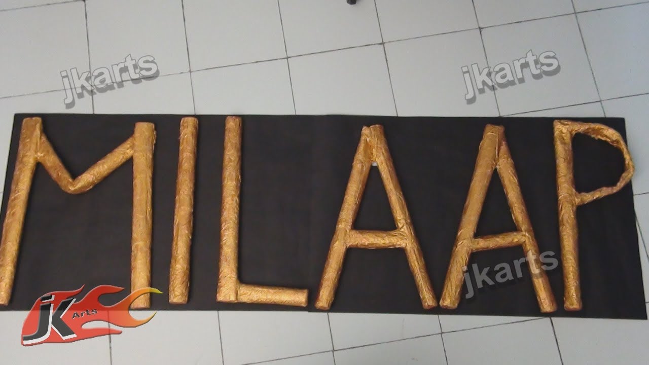 News Paper Name Plate / Banner for College Event | How to Make | JK ...