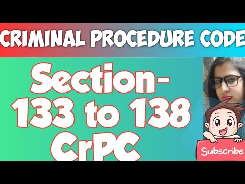 SECTION-133 TO 138 CrPC | IMPORTANT SECTION OF CRPC | @creatorpriyawithlaw2303 CrPC LECTURE ...