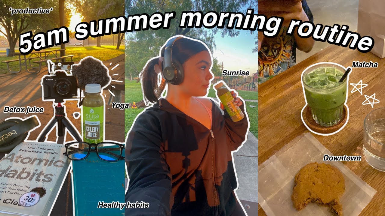 5am summer morning routine - YouTube