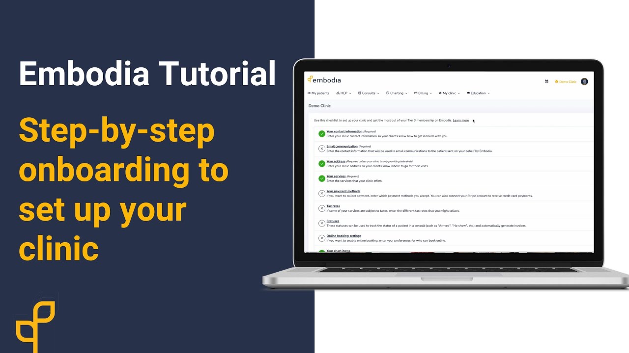 Tutorial | Step-by-Step Onboarding to Set Up Your Clinic - YouTube