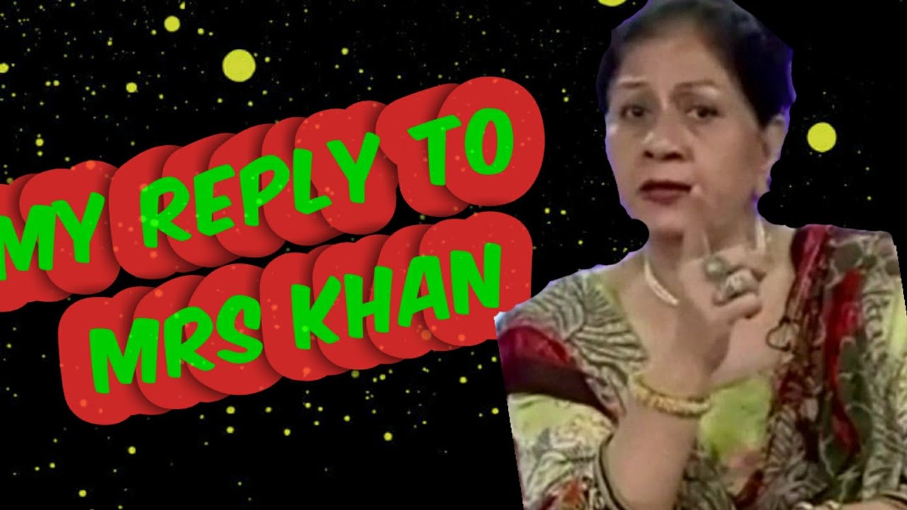 My reply to Mrs khan blasts on newly married girl | 92 news hd | Mrs ...