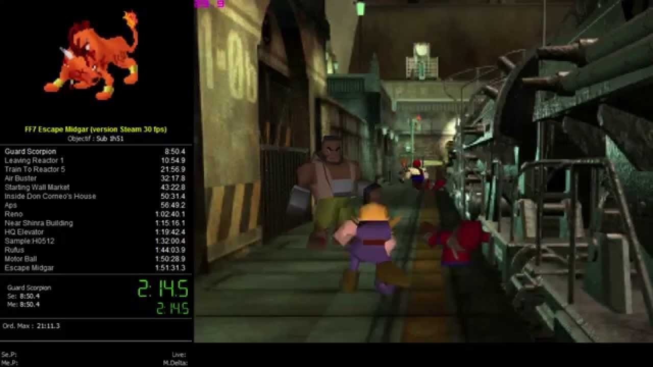 Final Fantasy 7 Escape Midgar - 1:50:42 (steam 30 fps) - YouTube