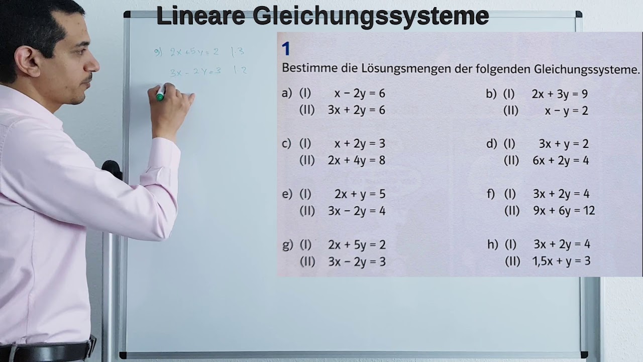 Lineare Gleichungssysteme Lösen geschickt 1 - YouTube