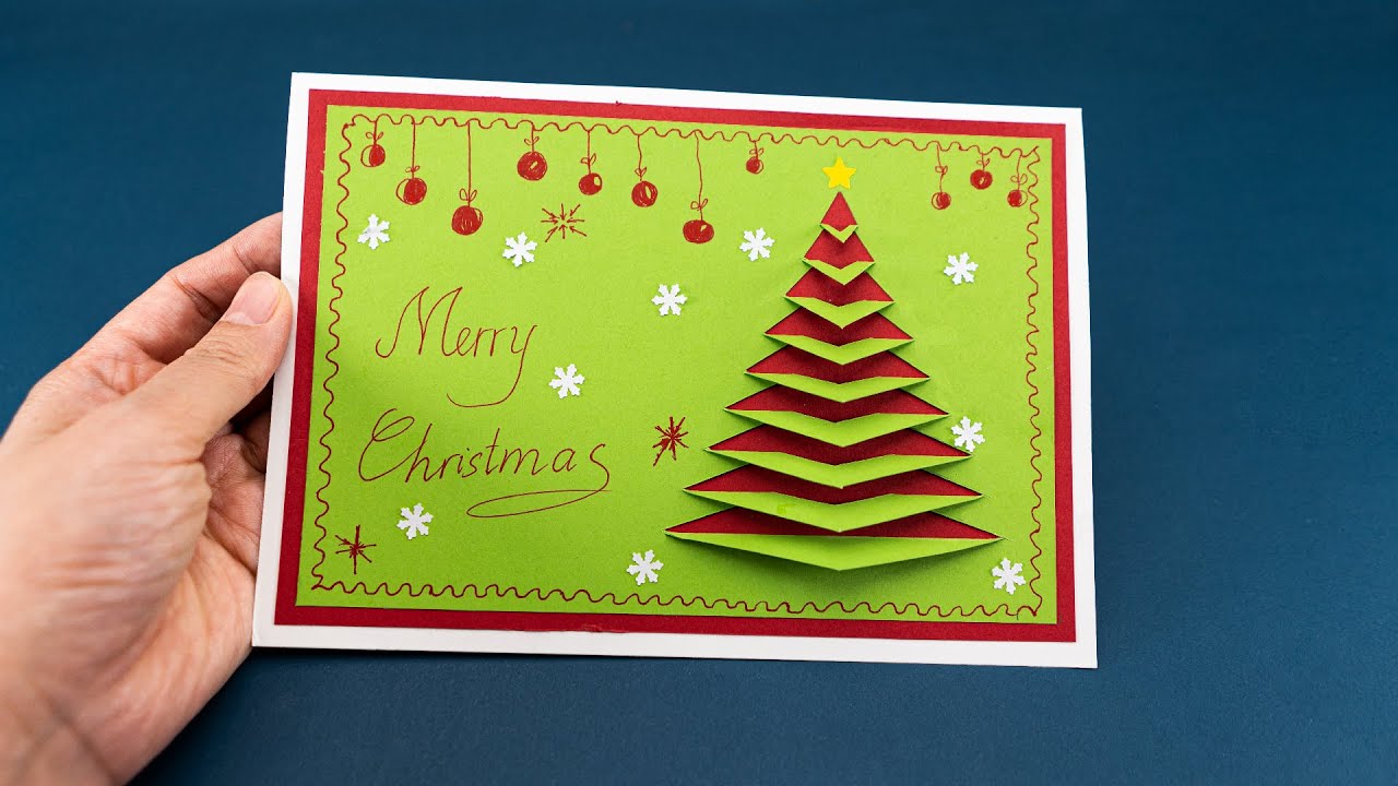 3D Christmas Card - How to make Christmas Card - Christmas Crafts - YouTube
