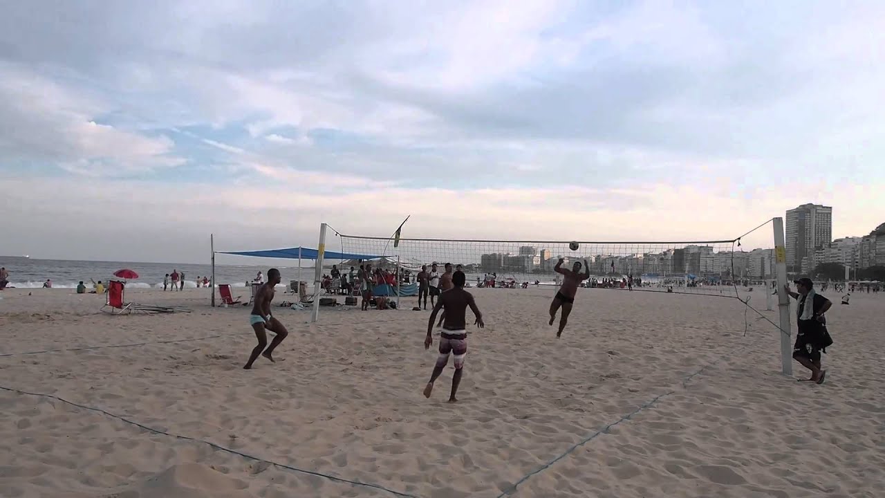 brazilian futevolley at copacabana beach - YouTube