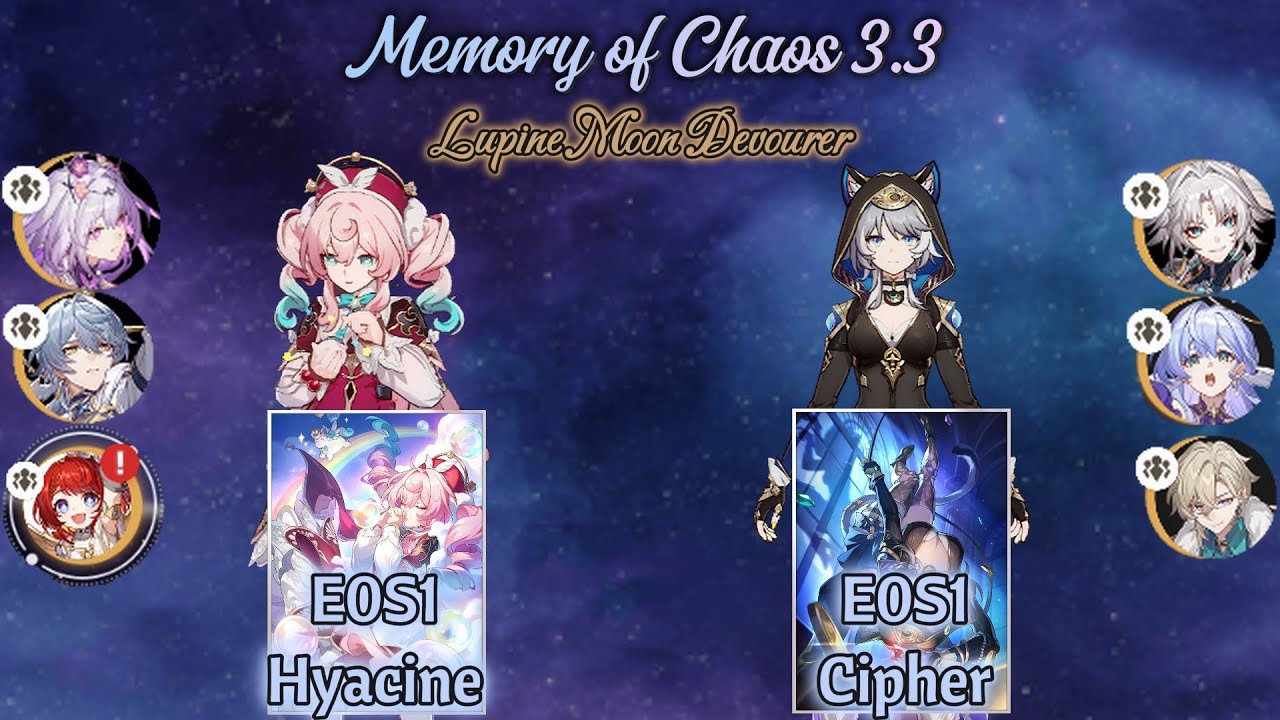 NEW UPDATE! E0S1 Hyacine & E0S1 Cipher Vs Lupine Moon Devourer | MOC 12 showcase | 0 Cycle Clear ...