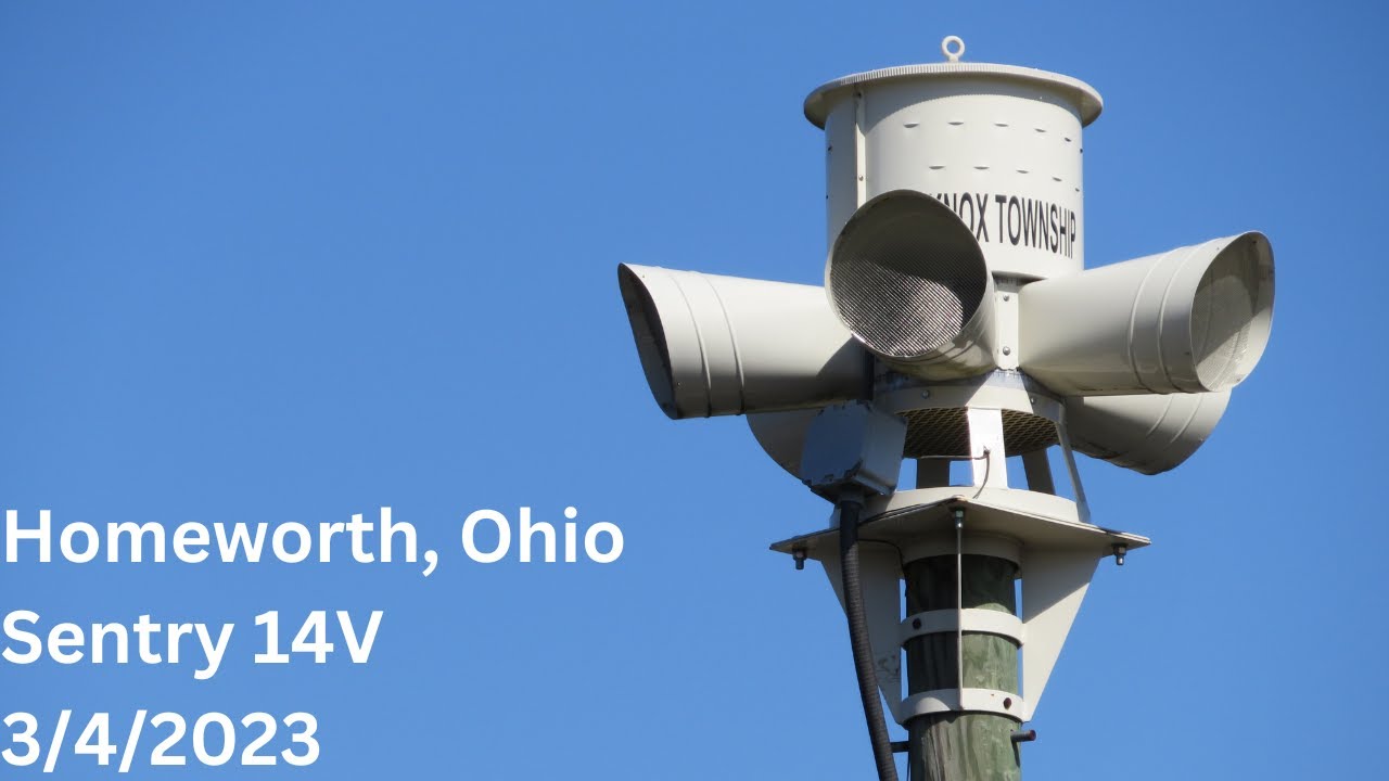 Homeworth, Ohio - Sentry 14V Siren Test - Full Alert - 3/4/2023 - YouTube