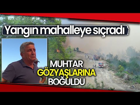 Mahallesine Sıçrayan Orman Yangını Muhtarı Gözyaşlarına Boğdu
