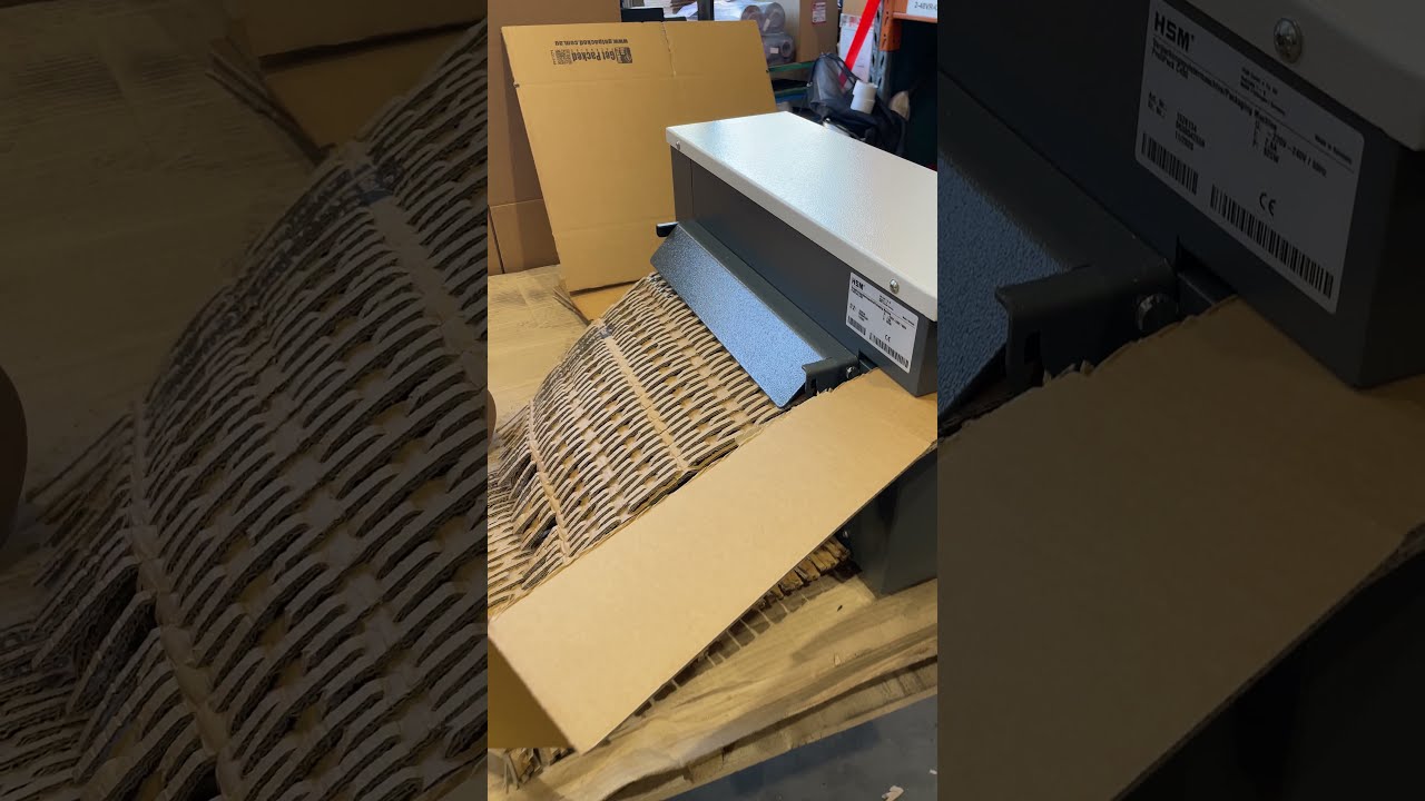 Cardboard Perforator or Shredder - HSM ProfiPack - YouTube