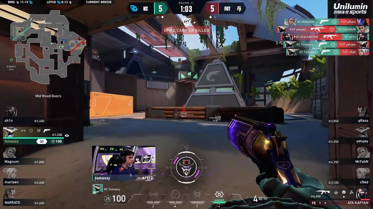 KC Tomaszy Clean 3K One Tap Clutch vs FUT Esports | VCT EMEA 2024 - YouTube