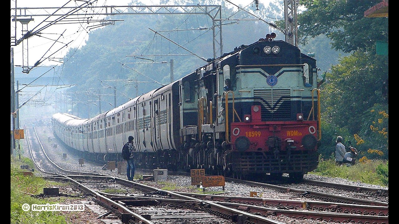 TWIN ALCo's UDYAN EXPRESS (11301 CSTM -SBC) KJM WDM-3A - YouTube