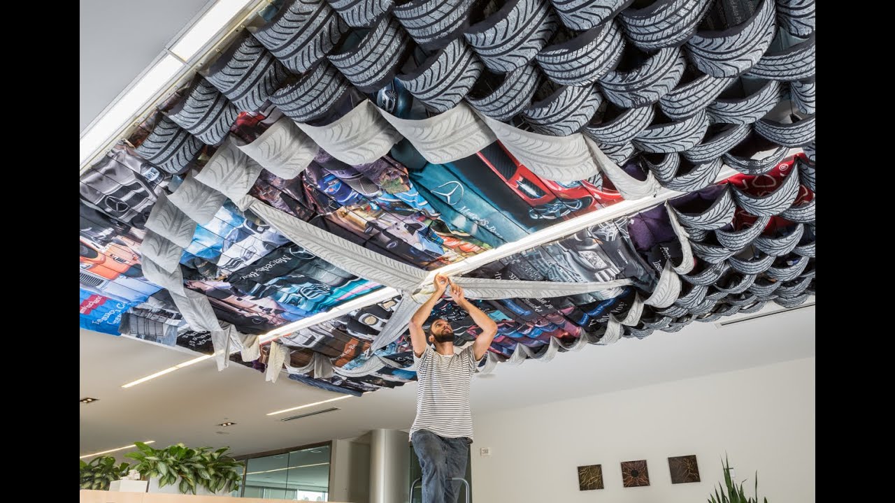 Brandon Bullard: Art install at Mercedes-Benz Financial Services - YouTube