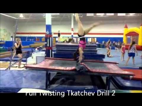 Khorkina & Full Twisting Tkatchev Tramp Bar Drills - YouTube