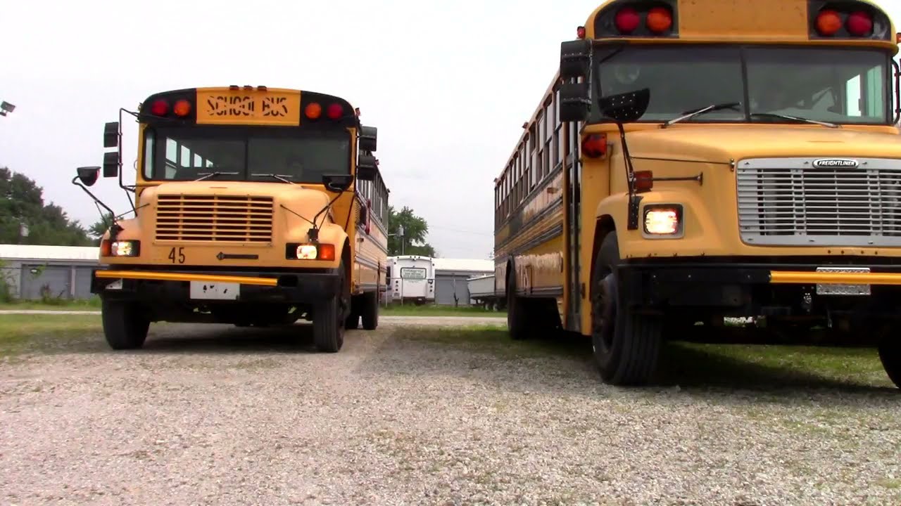 Messing Around with Old School Buses | 2002 Blue Bird FS-65, 1995 Wayne ...