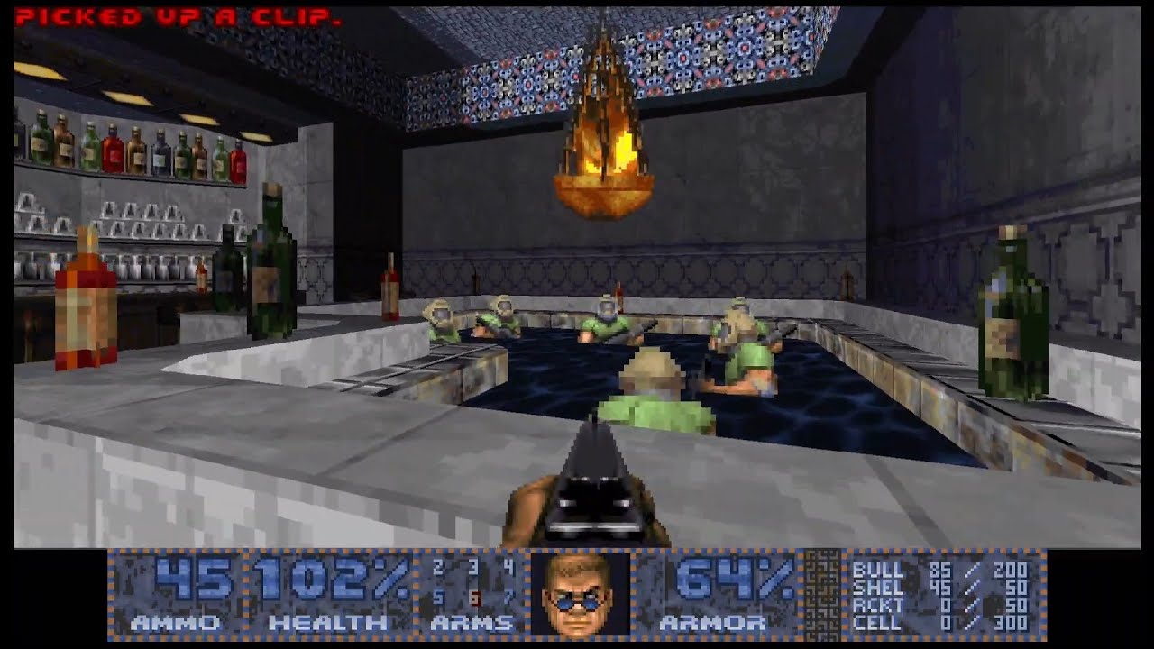Doom 2 - Steamy Bathhouse (Map 1: Get your Feet Wet) UV-MAX (Map Author ...