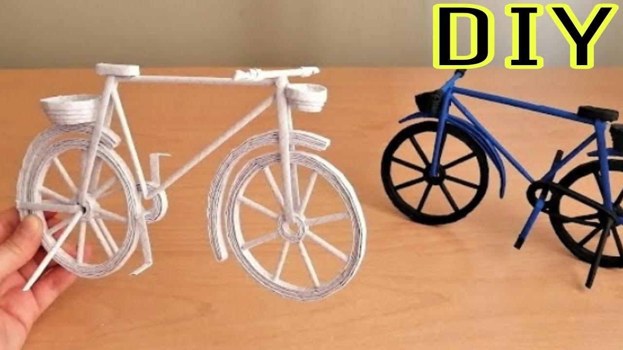 paper cycle making / paper toy / reuse paper / by just chill - YouTube