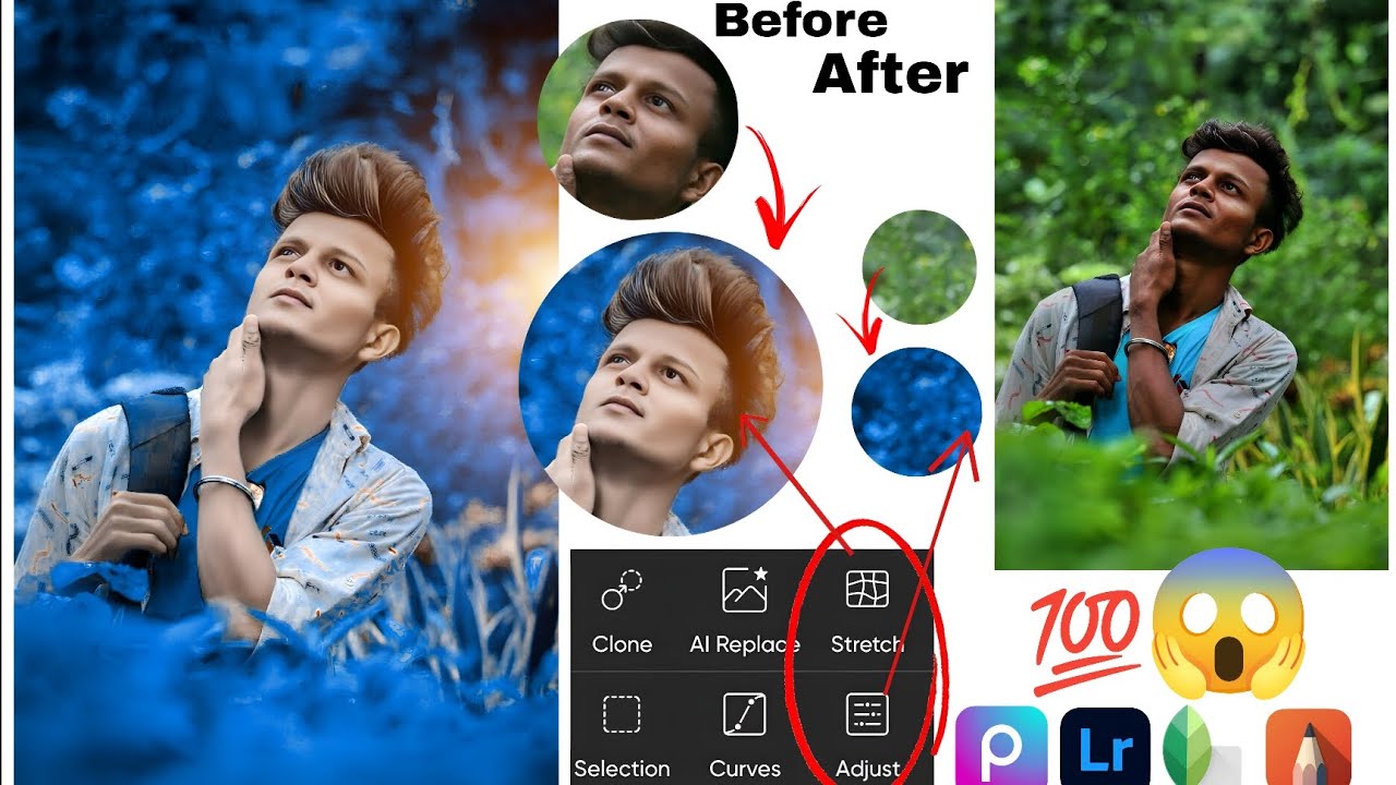 how to blue tone apply and background oil colour and HD photo editing ...