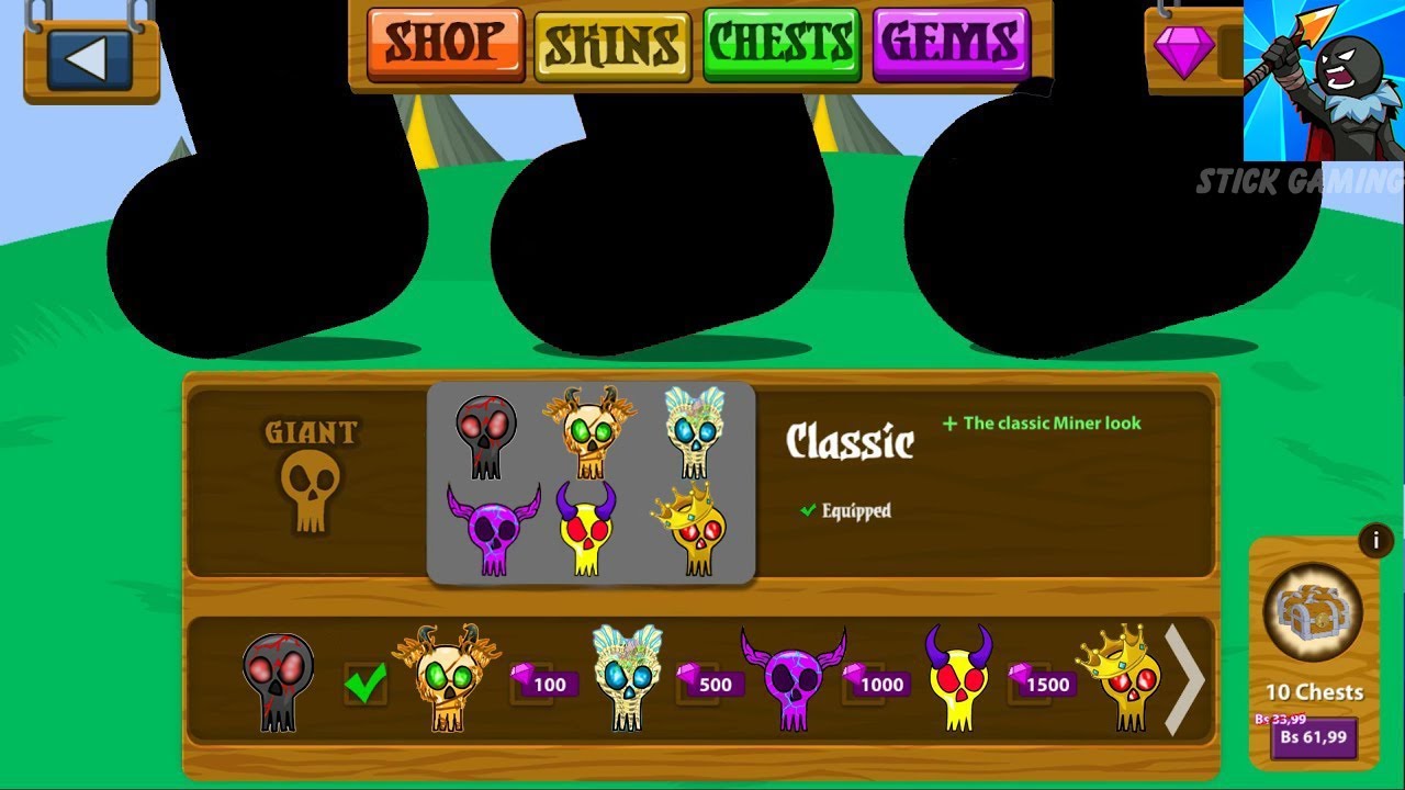 UNLOCK HUGE GIANT VAMP FULL SKINS VS ALL FINAL BOSS HP9999 | STICK WAR ...