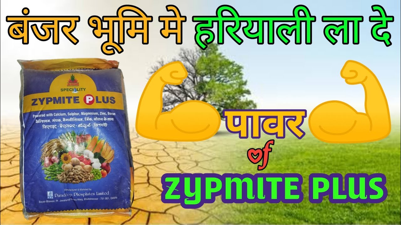ऊसर बंजर जमीन मे भी फसल लहलहाए zypmite plus @hariyalidekhushhali - YouTube